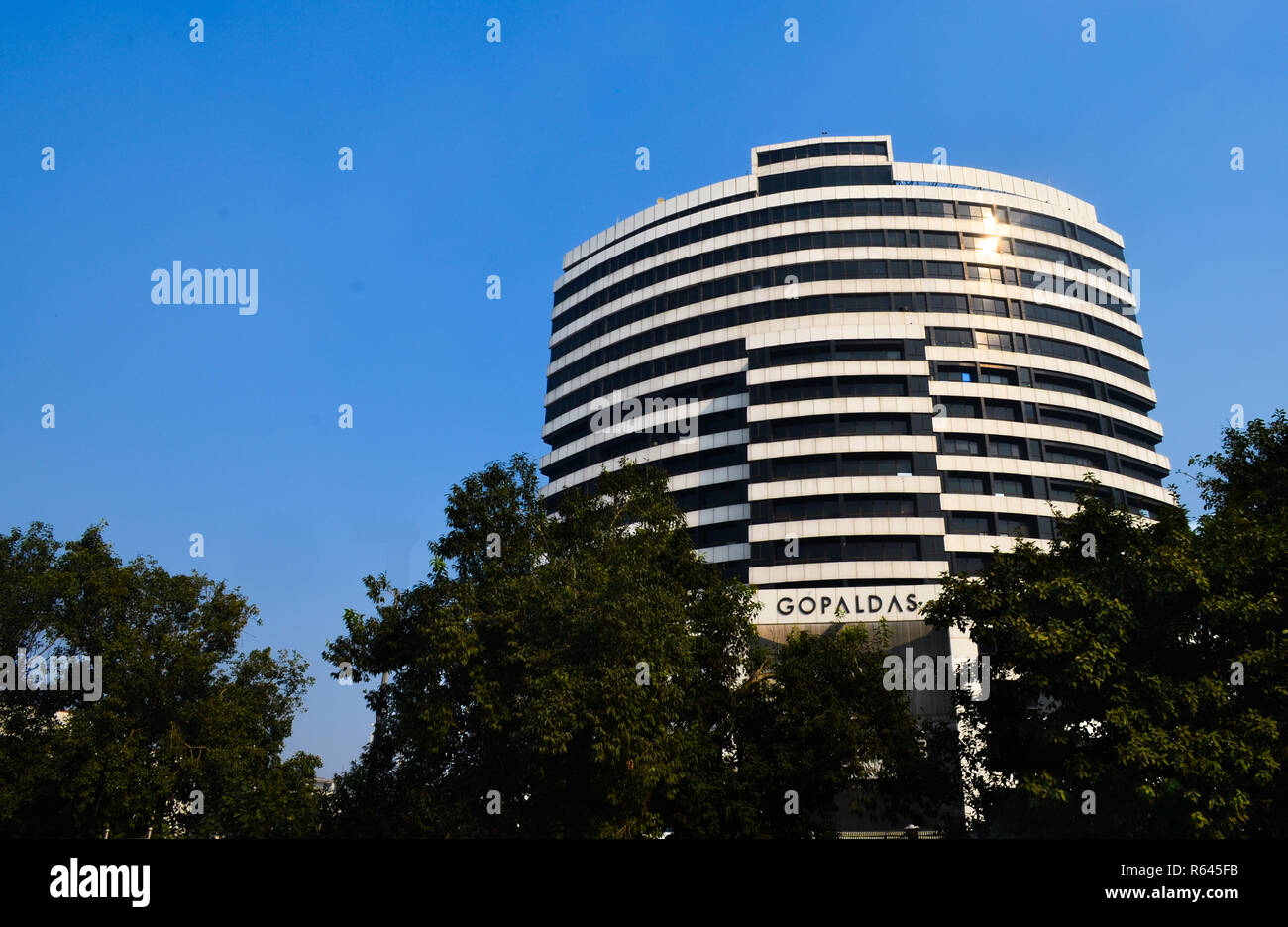 Iconic landmark Gopaldas building standing tall at the Barakhamba Road ...
