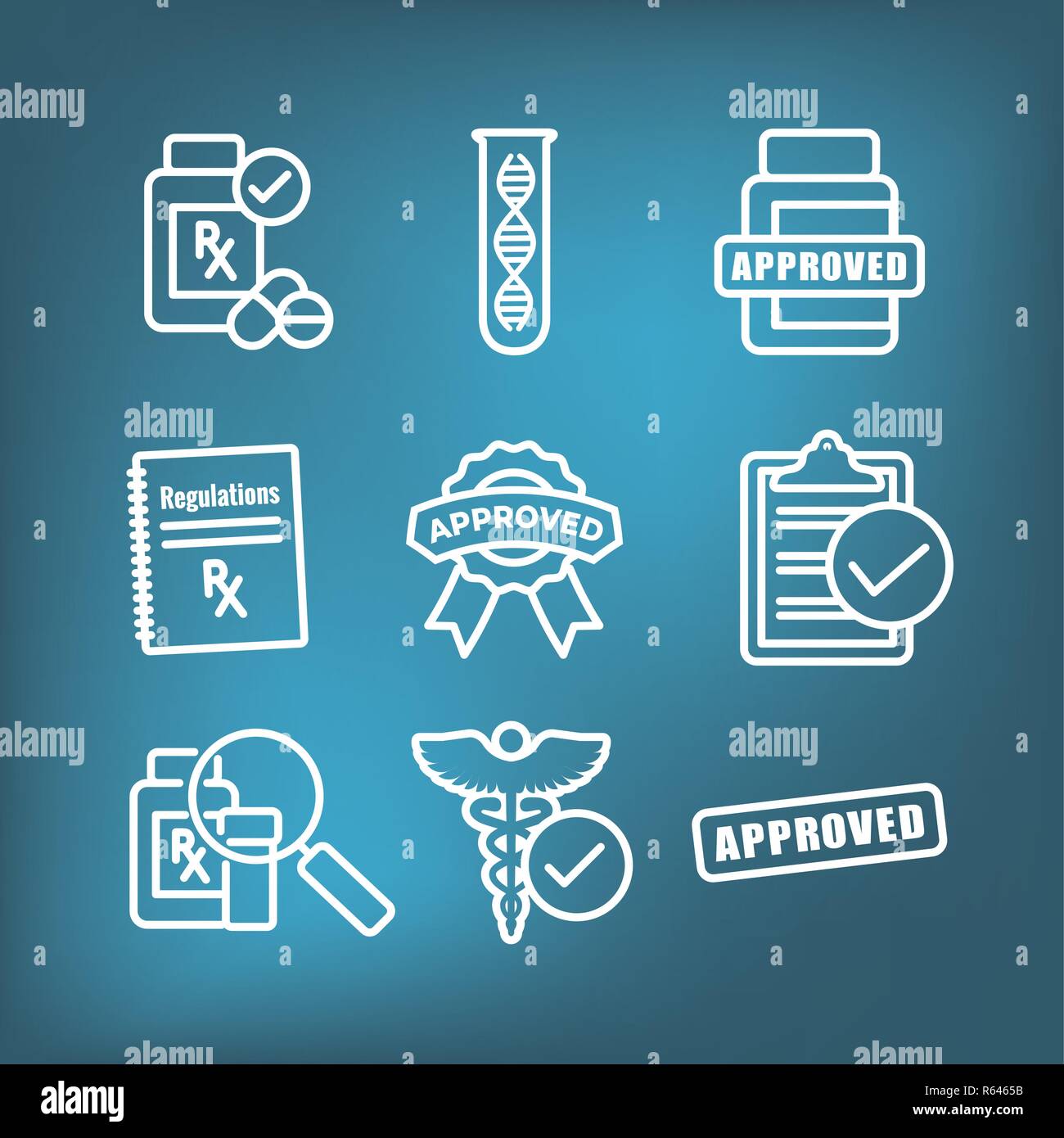Food and drug administration icon logo hi-res stock photography and ...