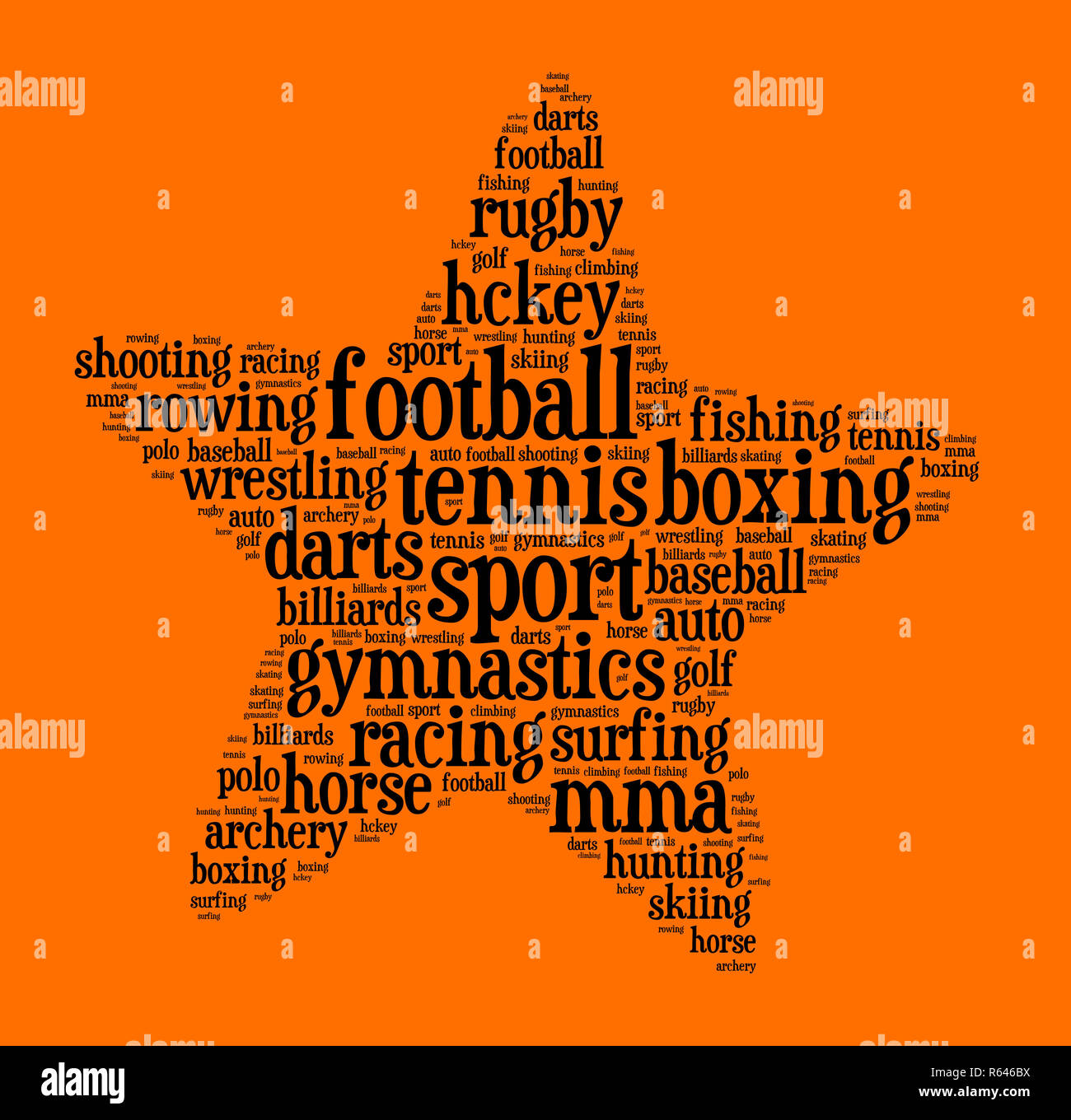 Sport word cloud concept Stock Photo - Alamy