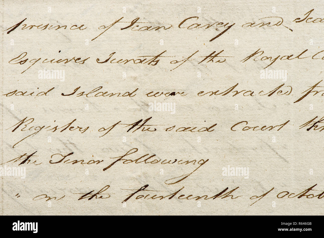 Unreadable calligraphic handwriting hi-res stock photography and images ...