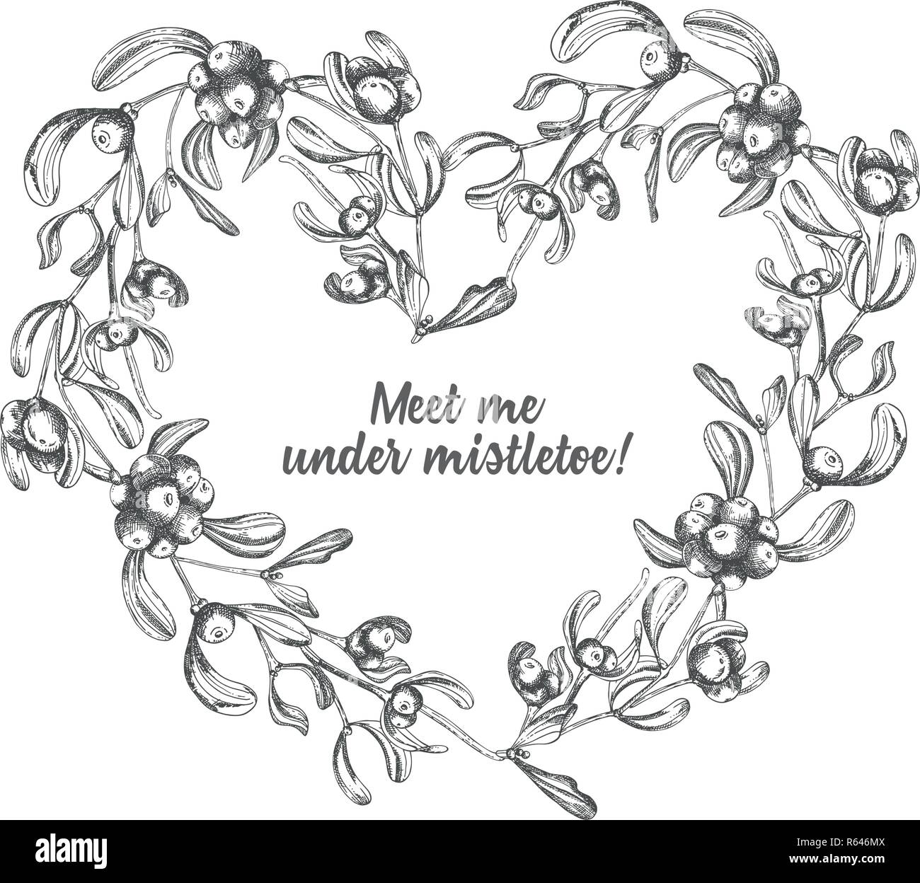 Mistletoe green background Stock Vector Images - Alamy