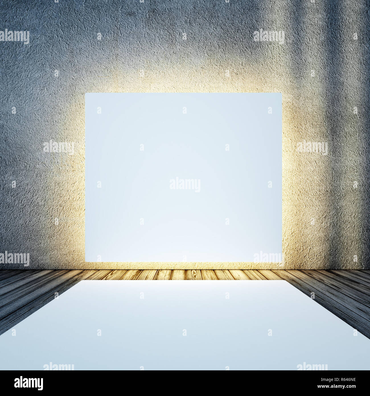 White light box and podium 3d rendering Stock Photo - Alamy