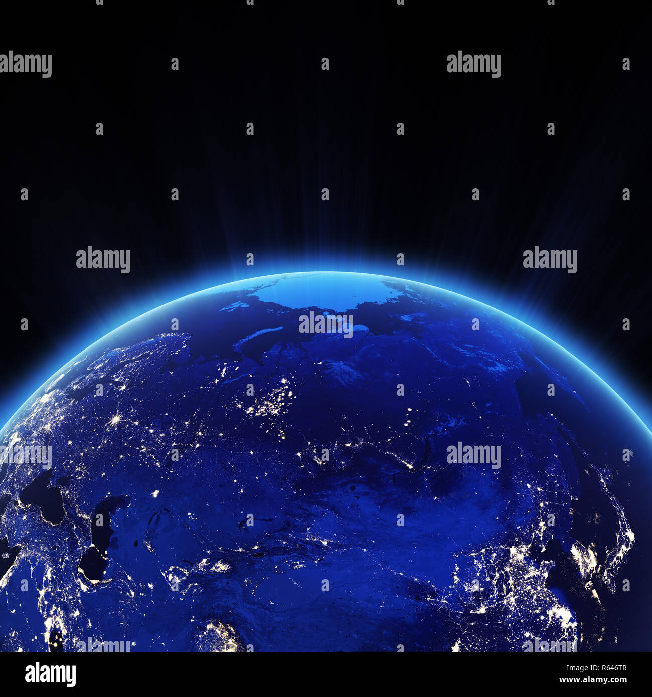 Map of korea at night hi-res stock photography and images - Alamy