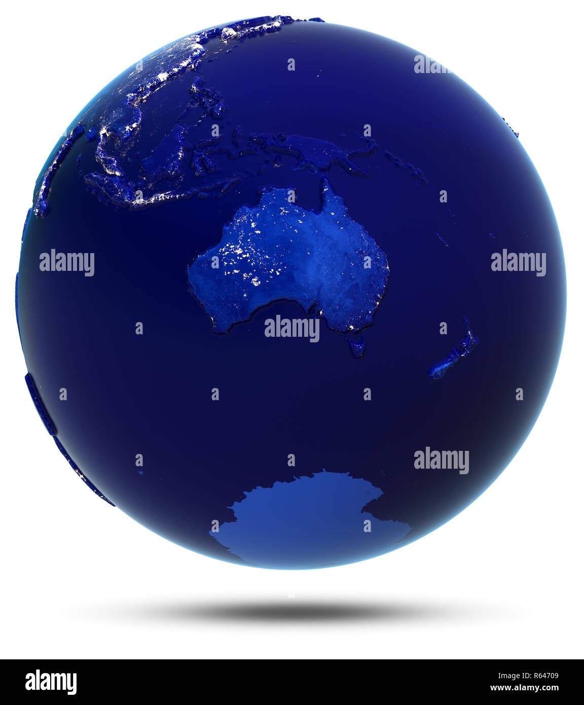 Australia globe white isolated 3d rendering Stock Photo - Alamy