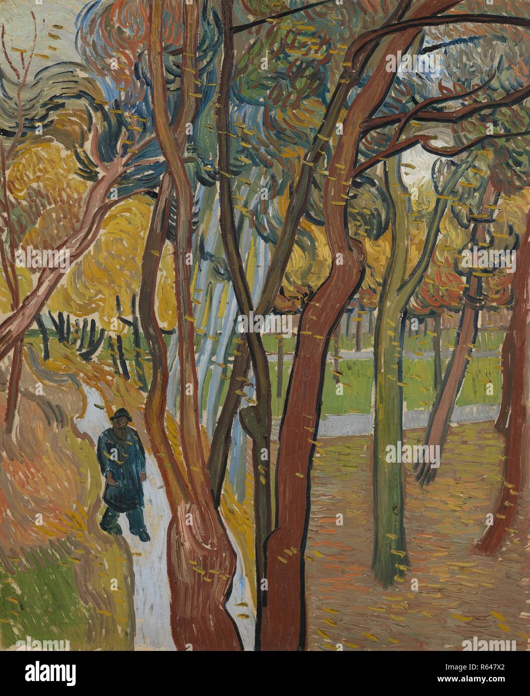Van gogh the garden of saint pauls hospital leaf fall hi-res stock ...