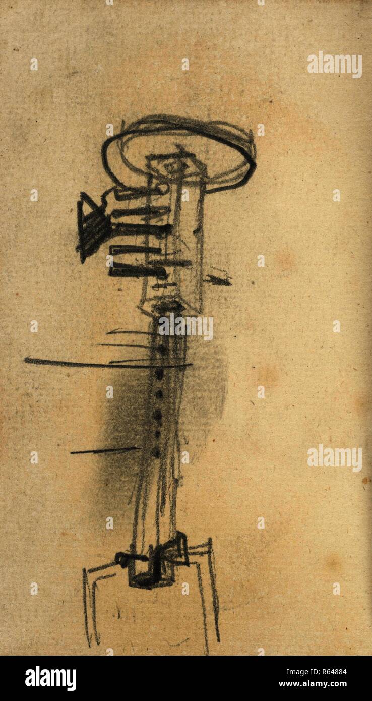 Construction drawing of a perspective frame. Date: July 1885, Nuenen ...