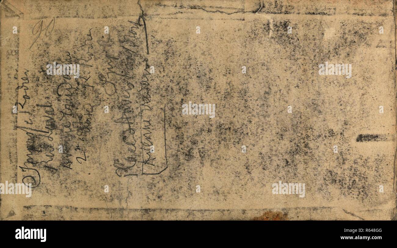 Inside endpaper with note and rubbing. Date: February-June 1886, Paris ...