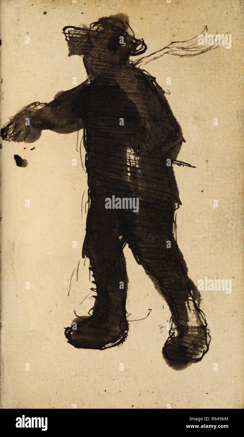 Peasant with Hayfork (in silhouette). Date: November 1884-September ...