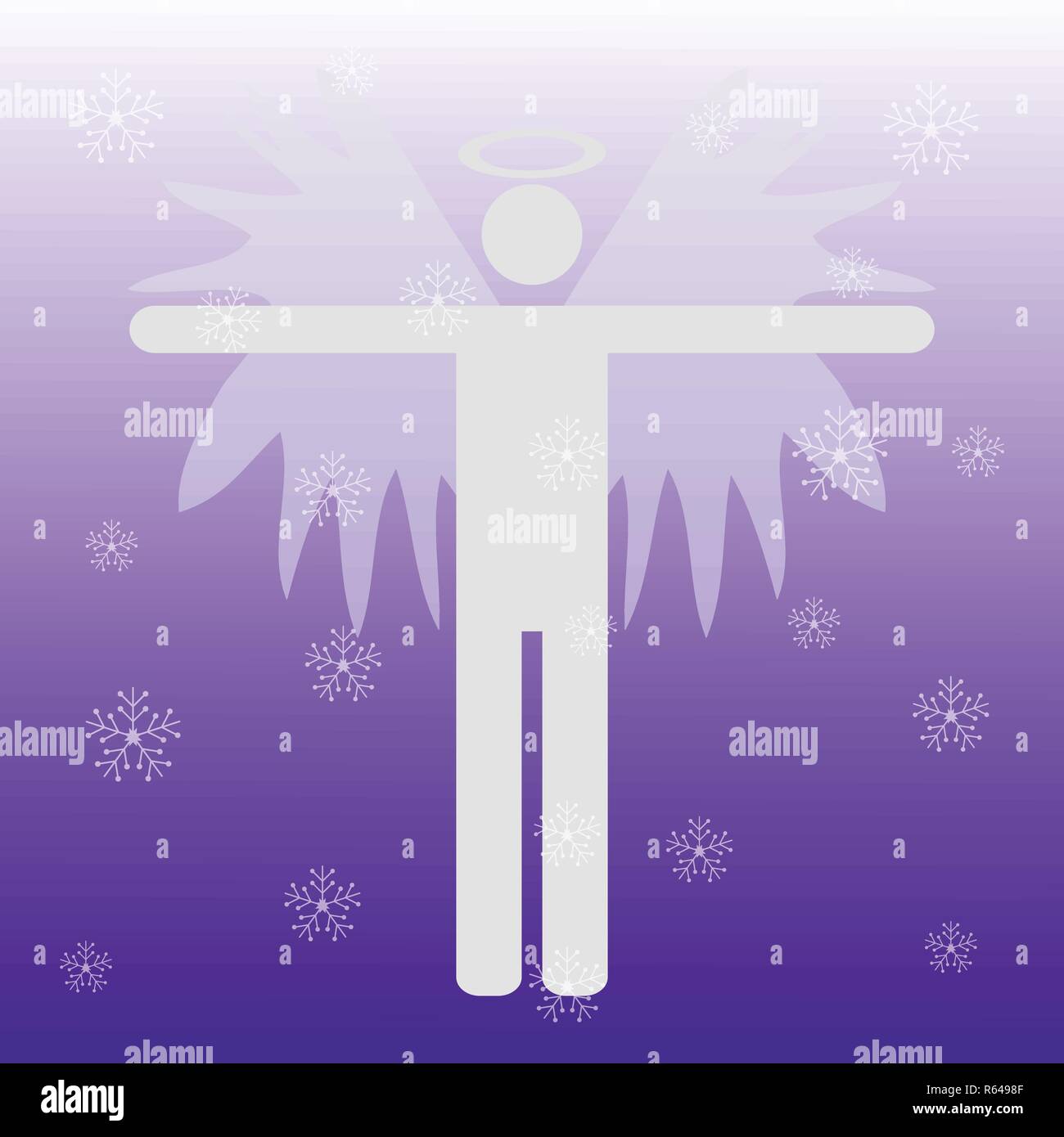 Christmas Angel Icon Symbol Design. Vector Christmas illustration with ...