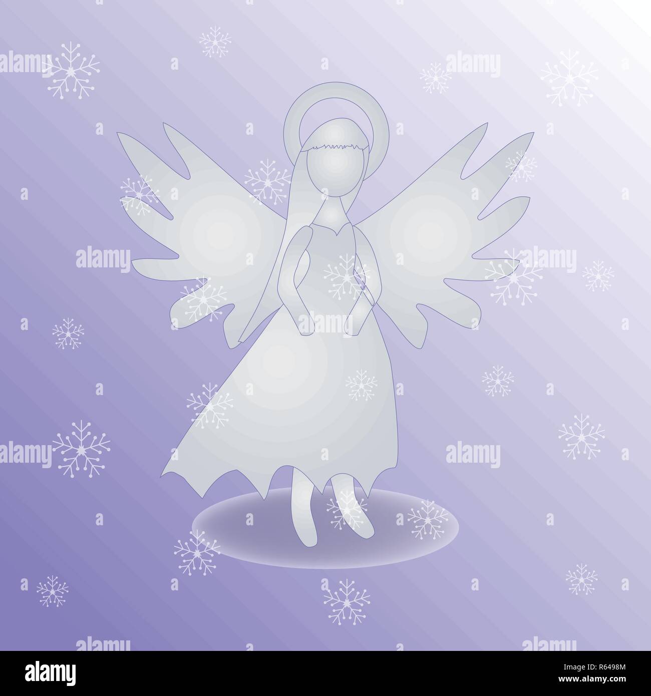 Christmas Angel Icon Symbol Design. Vector Christmas illustration with ...
