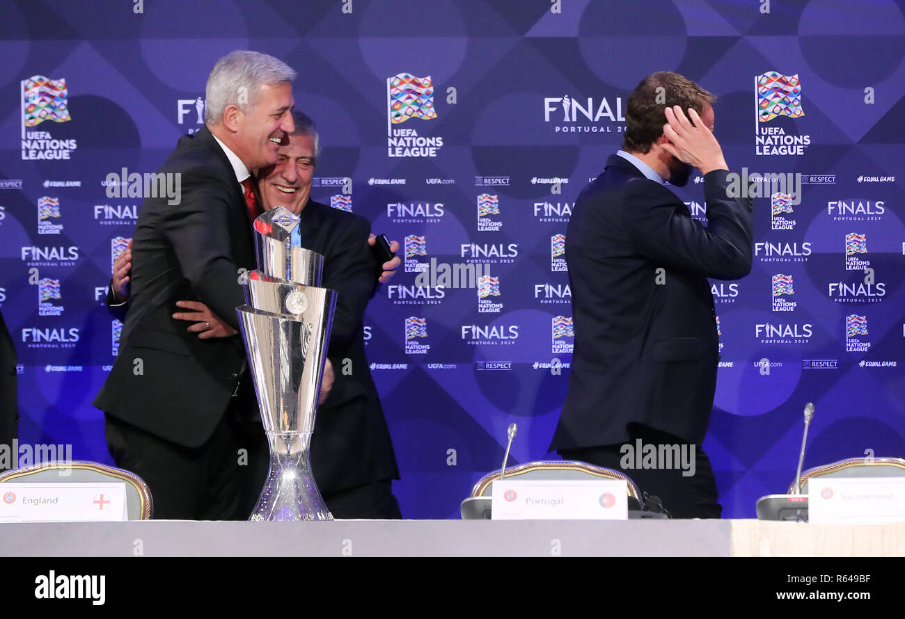 Portugal manager Fernando Santos and Switzerland manager Vladimir ...