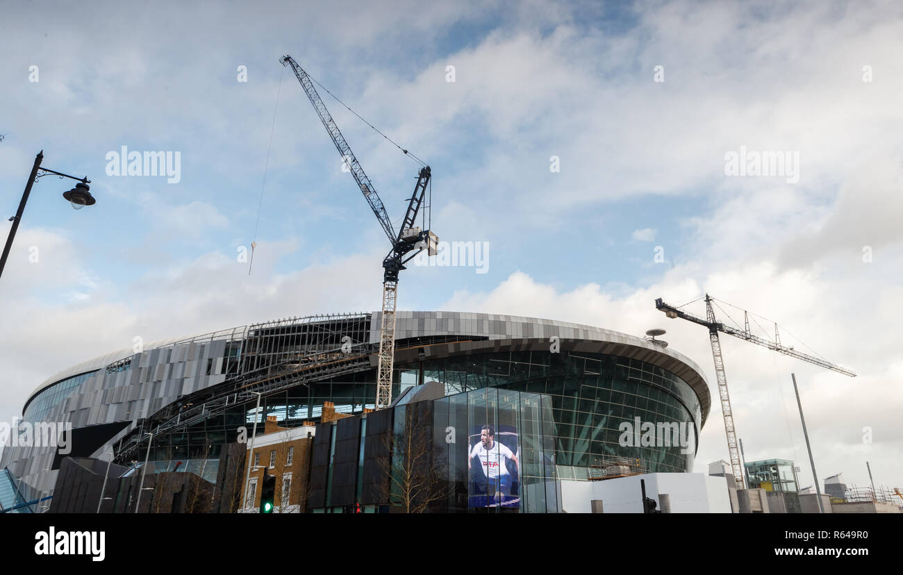 Tottenham Hotspur's new White Hart Lane stadium in London Stock Photo ...