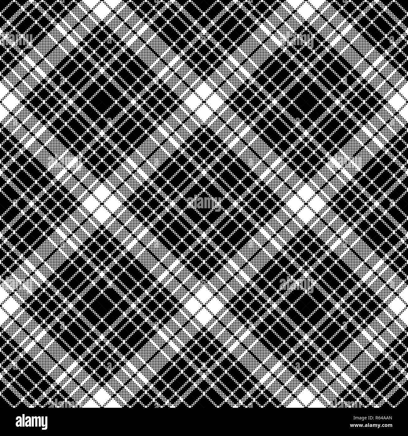 Check black white plaid seamless pattern. Vector illustration Stock ...