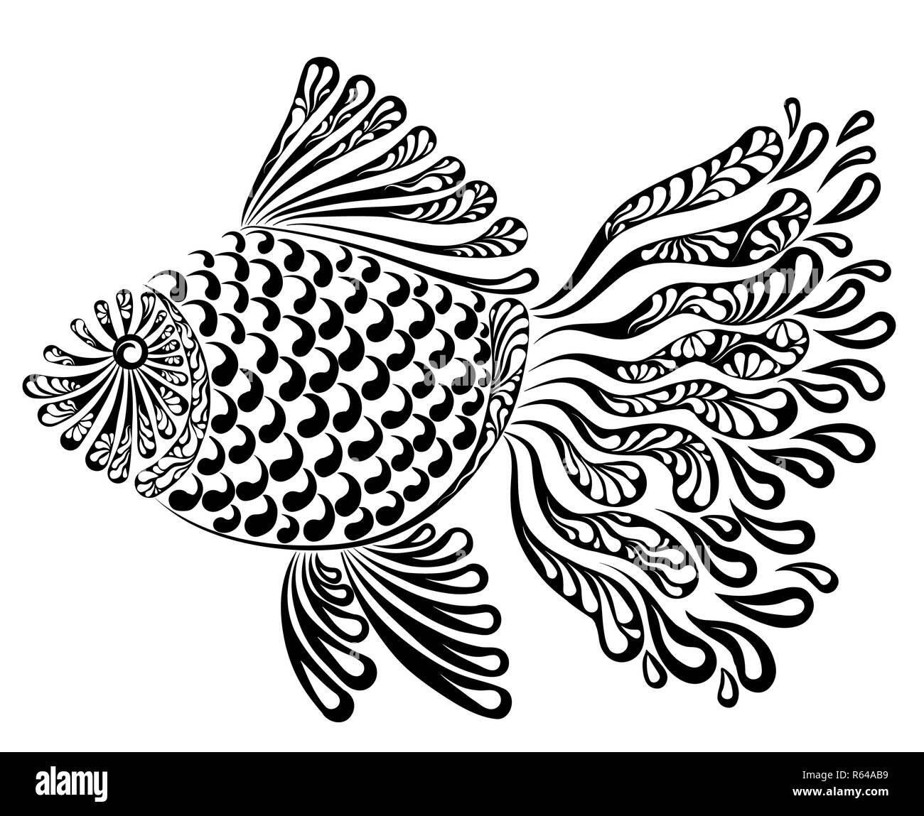 Decorative image of a fantastic fishnet fish Stock Photo - Alamy
