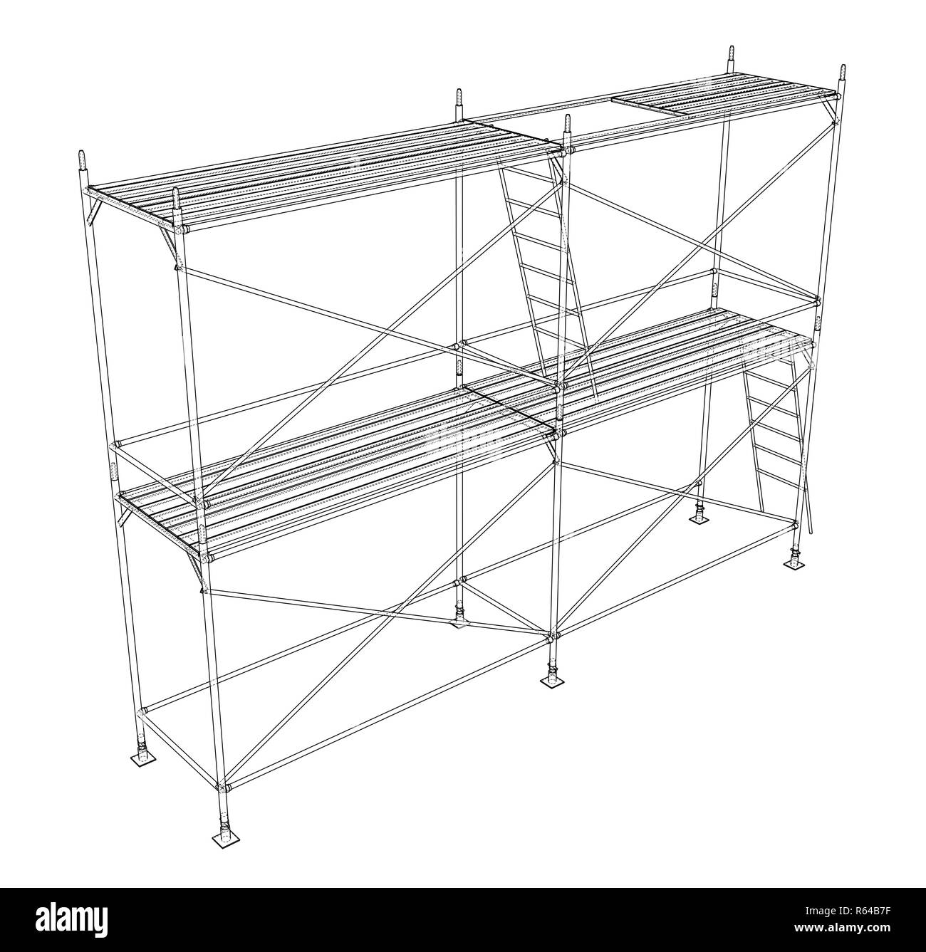 Scaffolding 3d hi-res stock photography and images - Alamy