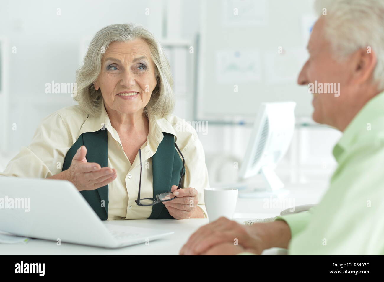 Senior business people working in the office Stock Photo - Alamy