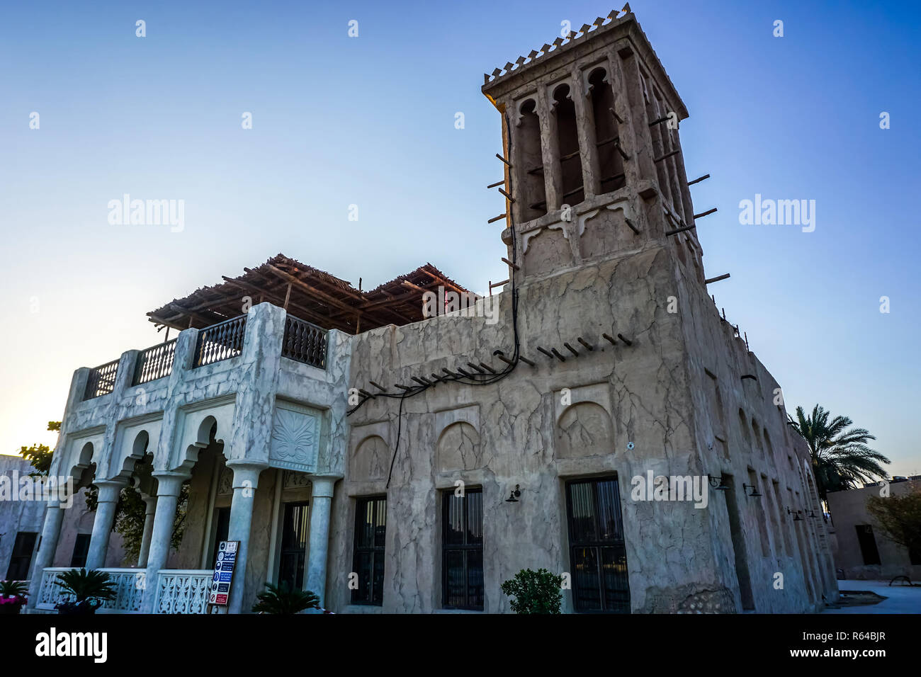 Dubai Heritage Village Traditional Windcatcher Building with ...
