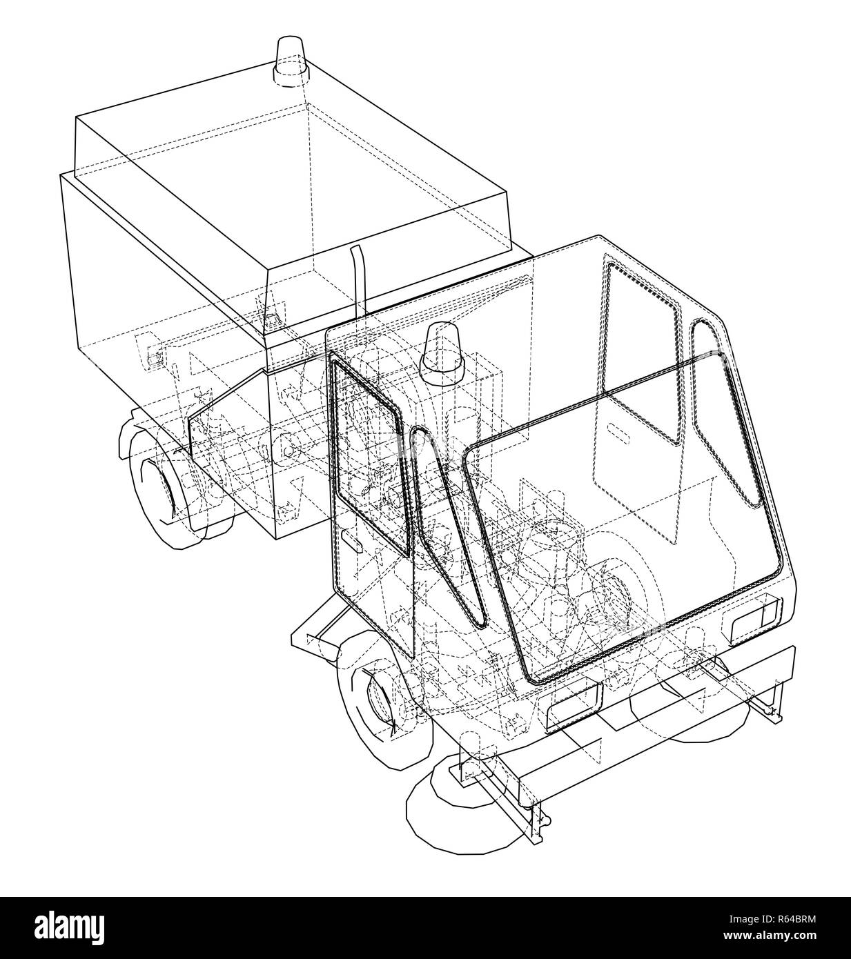 Small Street Clean Truck Concept Stock Photo - Alamy
