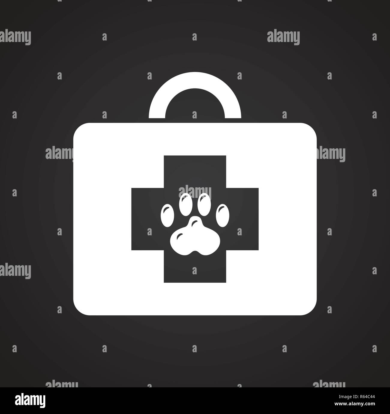 Veterinarian doctor on black background for graphic and web design ...
