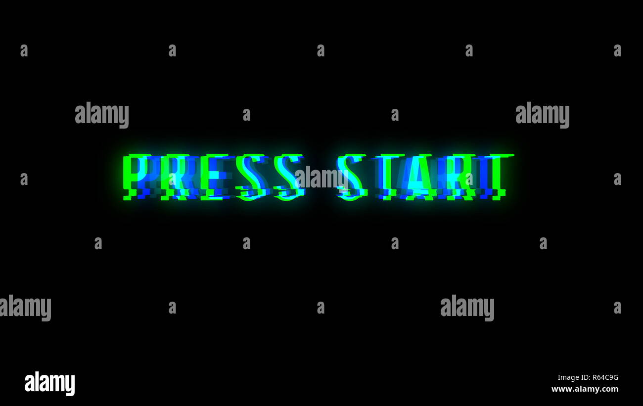 Press start text animation vhs hi-res stock photography and images - Alamy