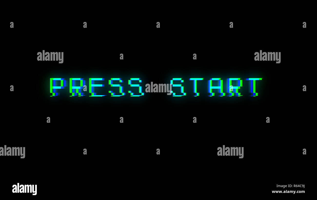 Video game screen press start hi-res stock photography and images - Alamy
