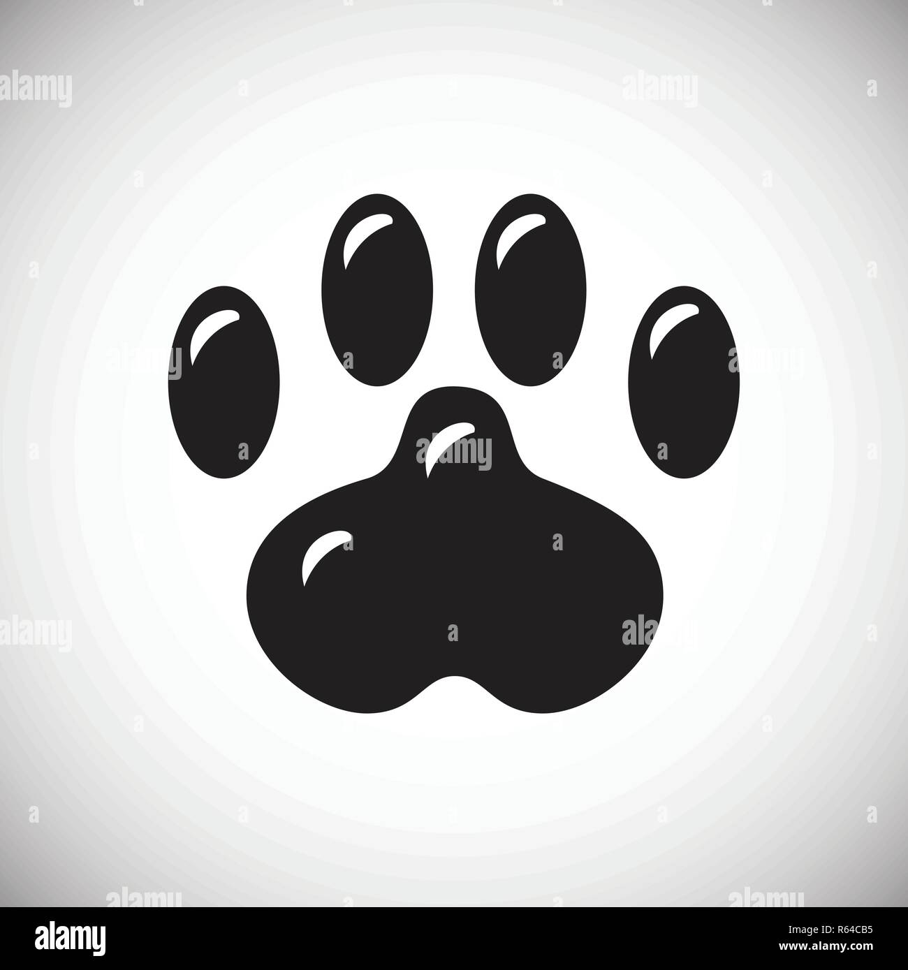 Pet paw icon on white background for graphic and web design, Modern ...
