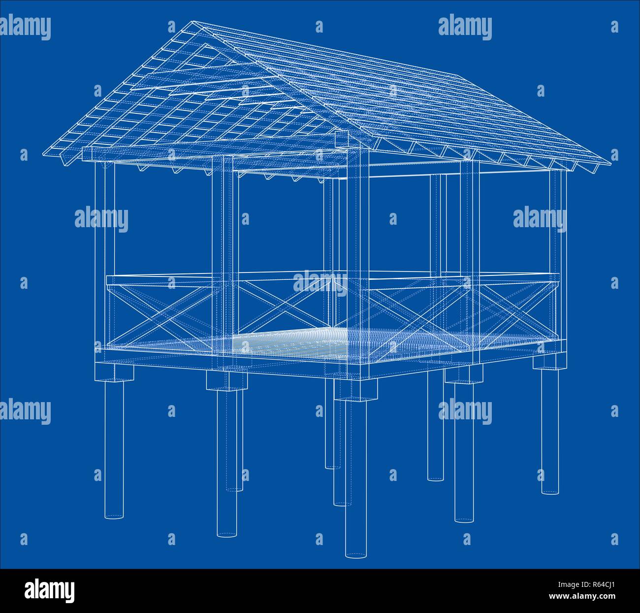 Summer house sketch Stock Photo - Alamy