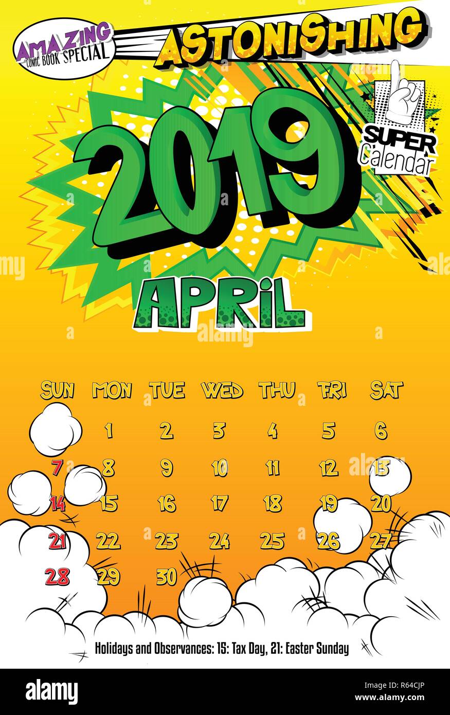 Super april comic book Stock Vector Images - Alamy