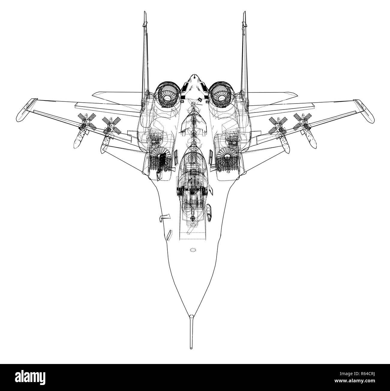 War plane sketch Cut Out Stock Images & Pictures - Alamy