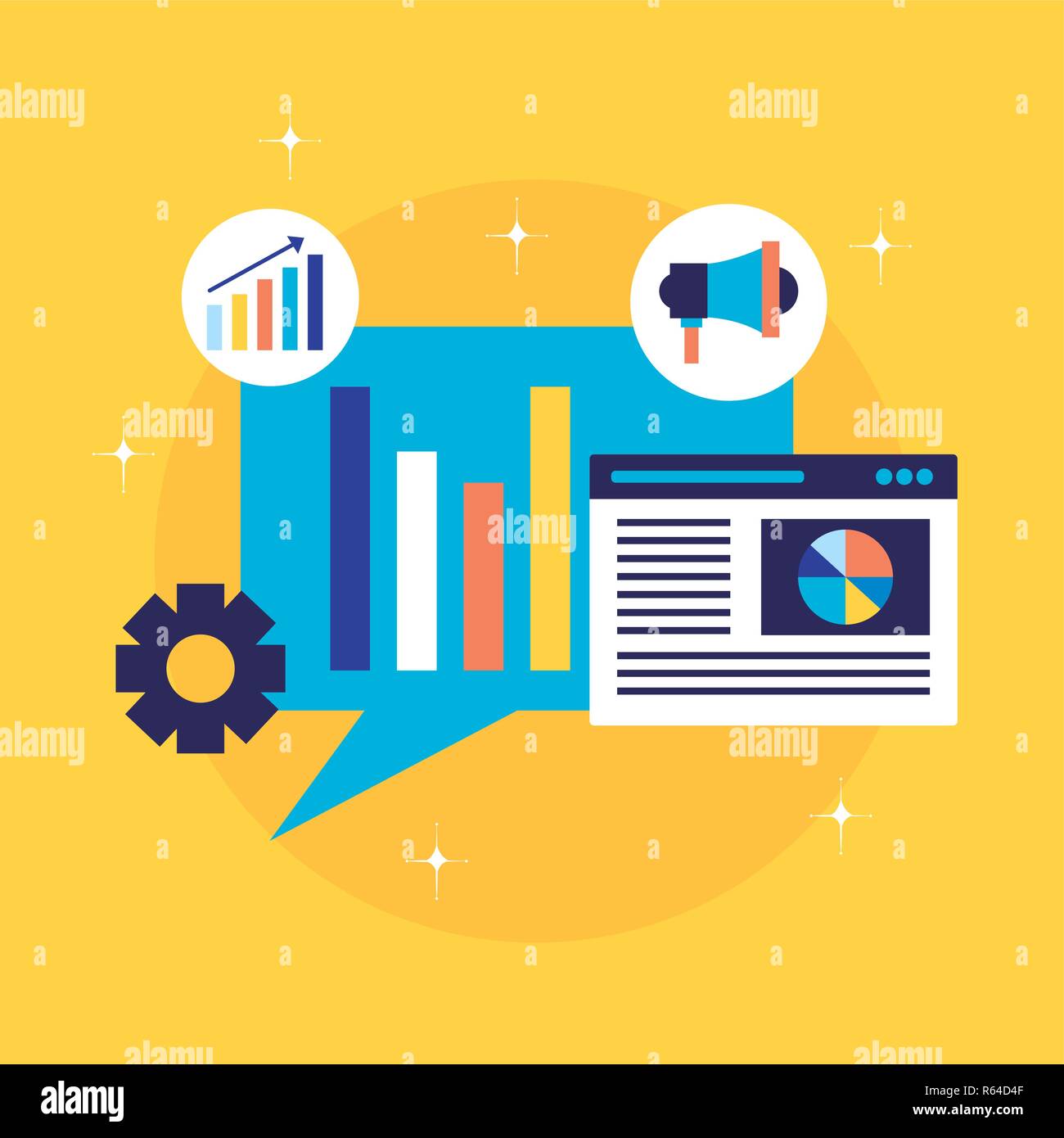 website diagram marketing search engine optimization vector ...