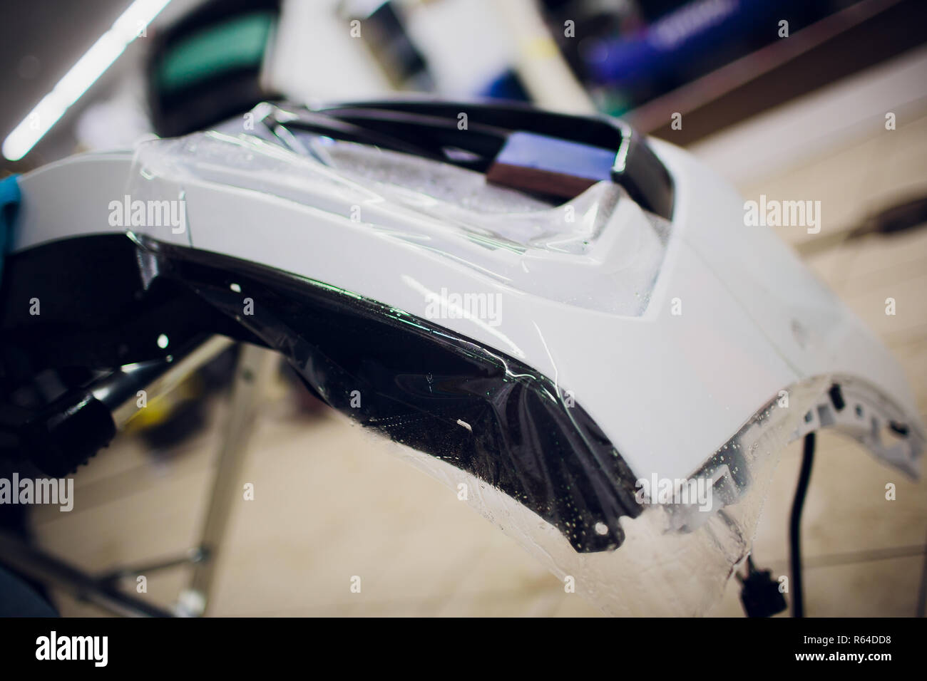 Car paint protection, protect coating installation Stock Photo - Alamy