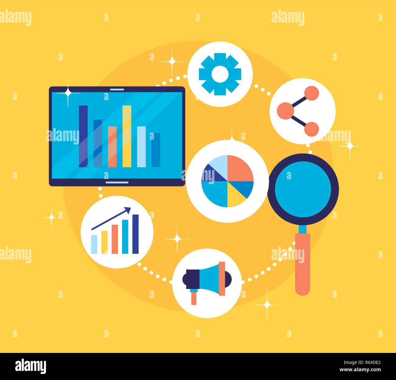 mobile analysis search engine optimization vector illustration Stock Vector Image & Art - Alamy