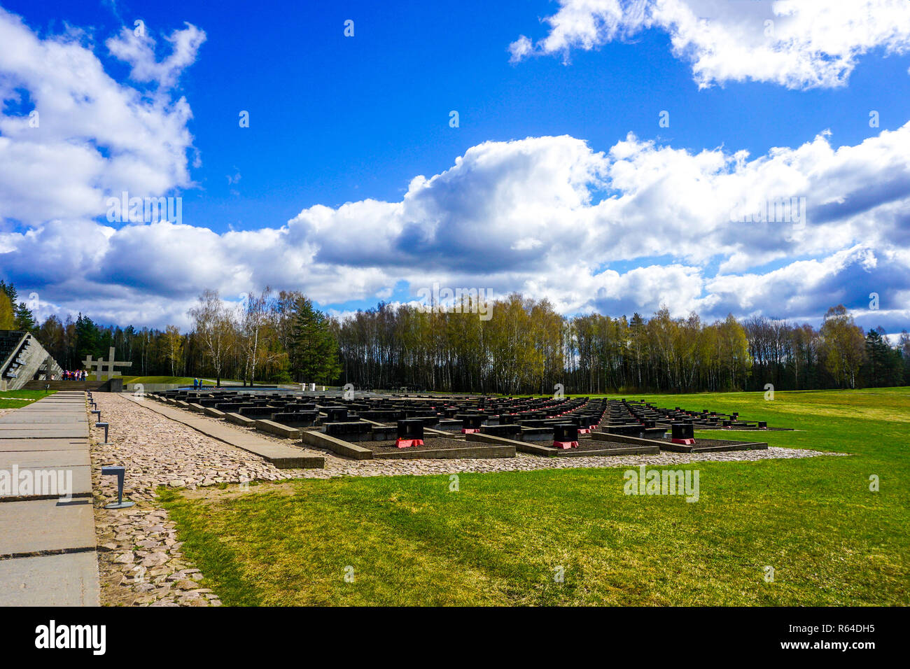 Khatyn Memorial Complex Monuments with Picturesque Blue Sky Background ...