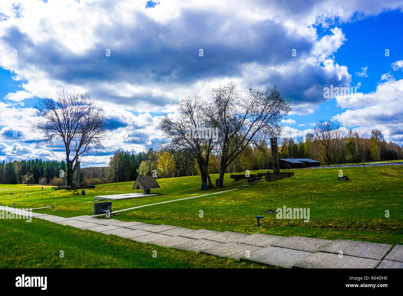 Khatyn Memorial Complex Paths Leading to Former Village Housings Stock ...