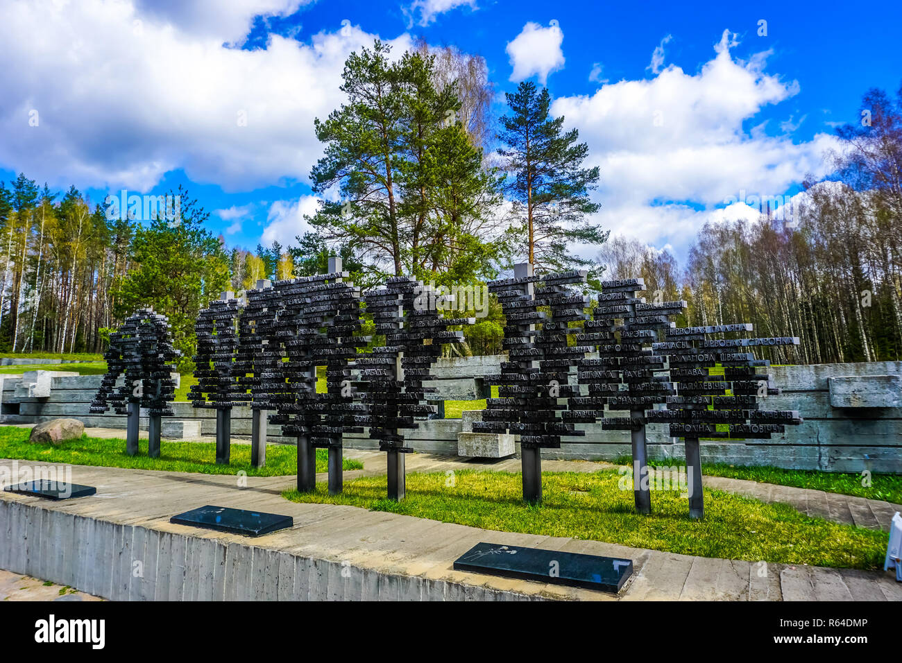 Khatyn Memorial Complex Belarussian Village Names Memorial with Blue ...