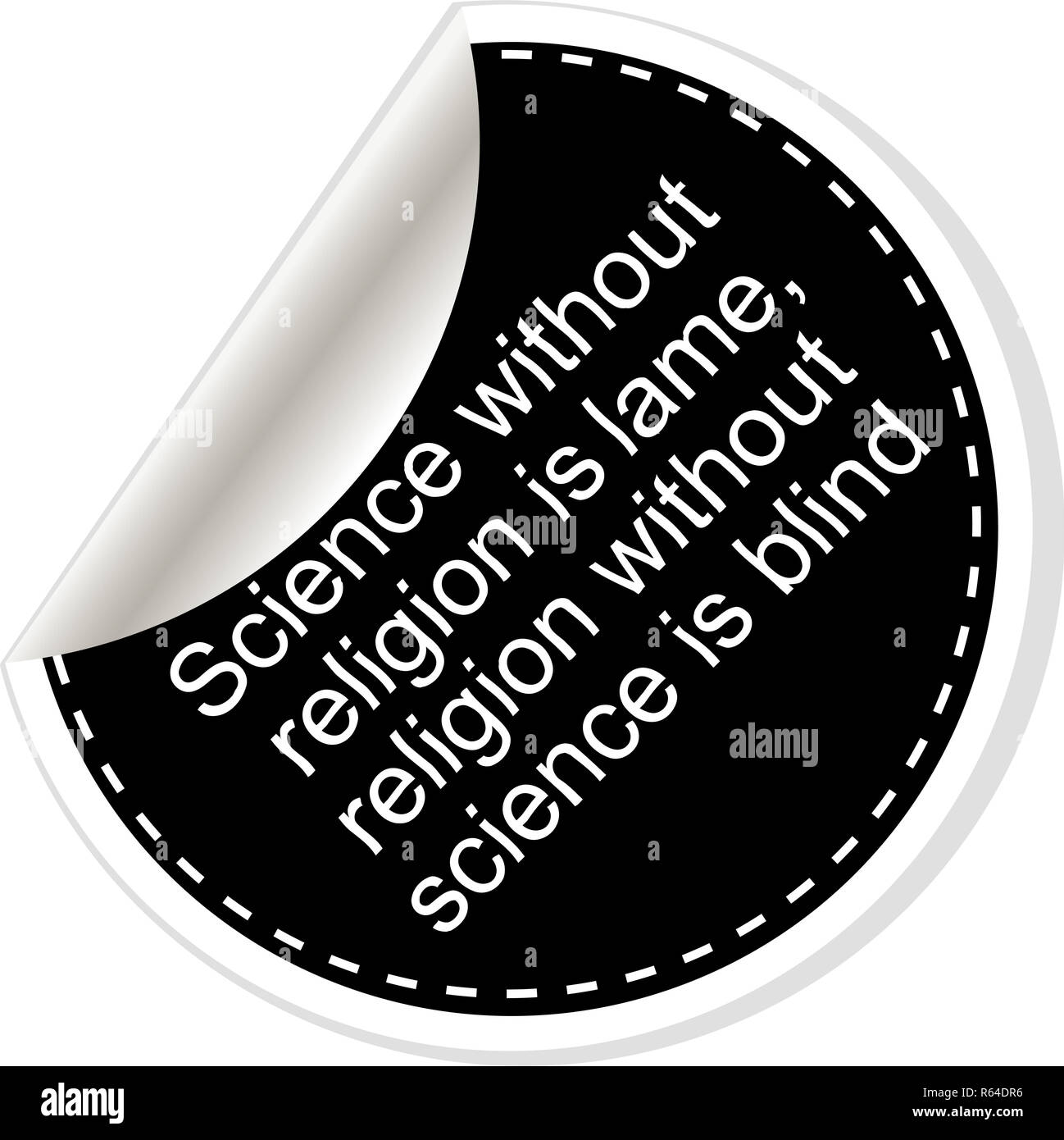 Science without religion is lame. Quote, comma, note, message, blank ...