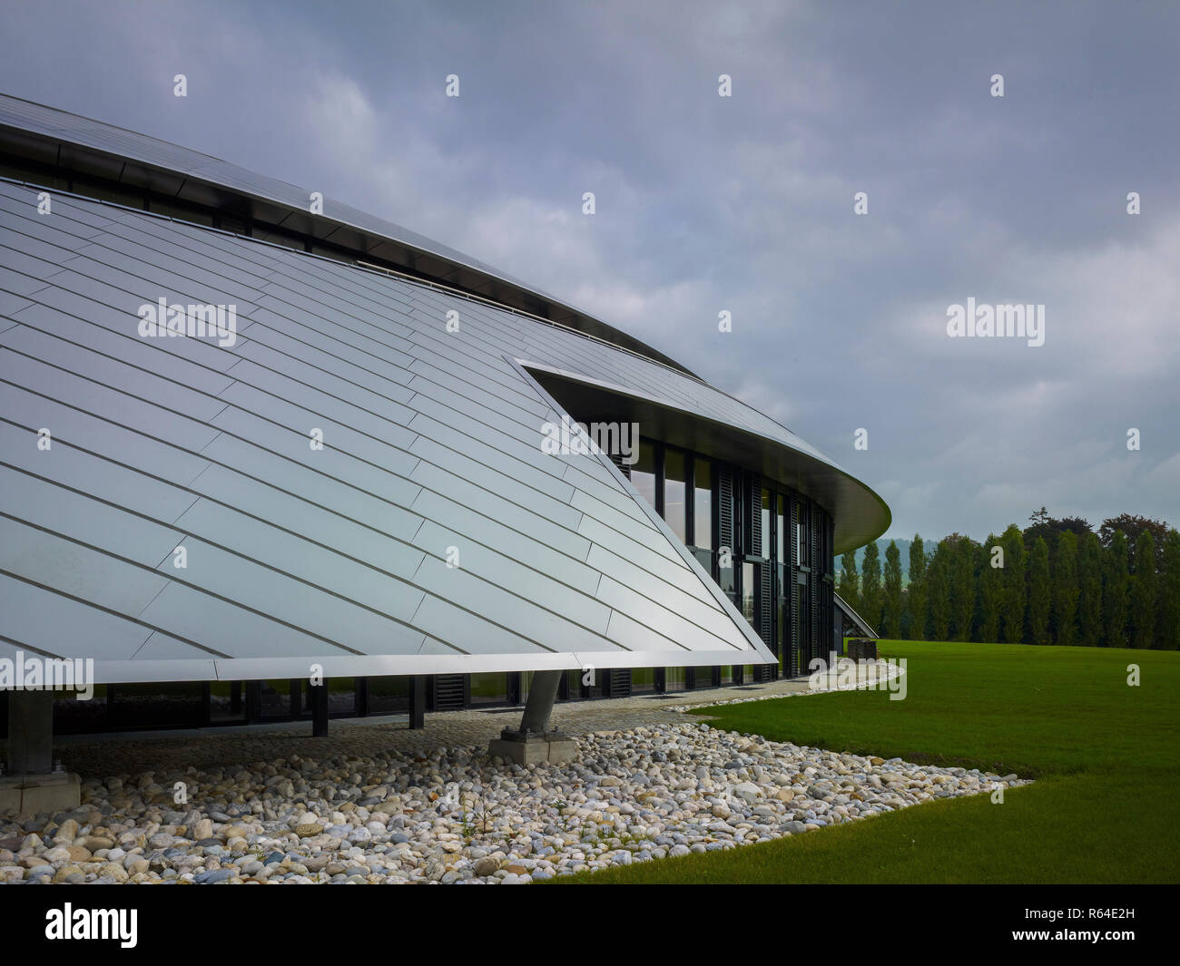 Dome roof plates. Auditorium Carnal Hall at Le Rosey, Rolle ...