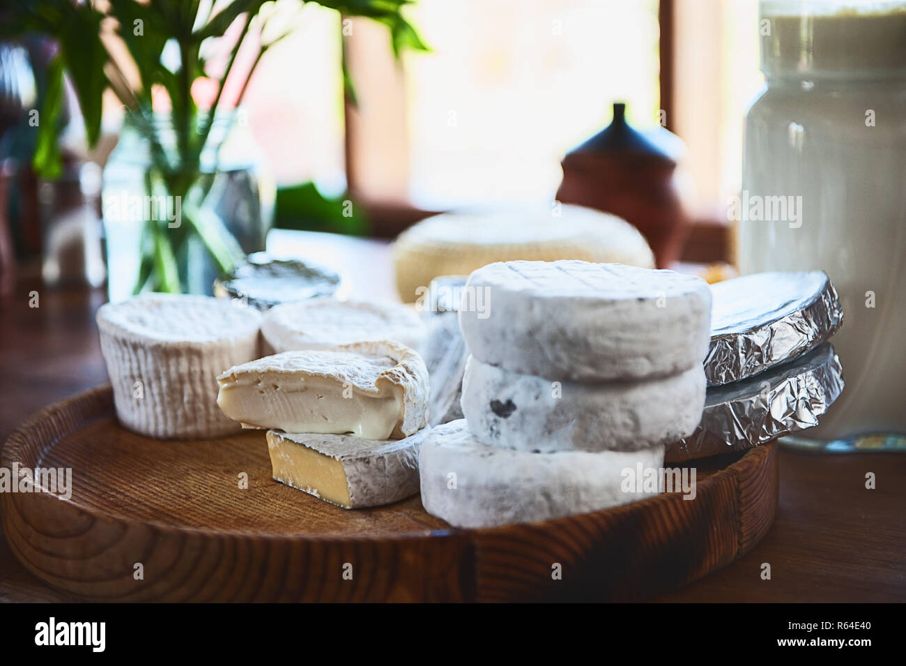 Set of different cheese Stock Photo - Alamy