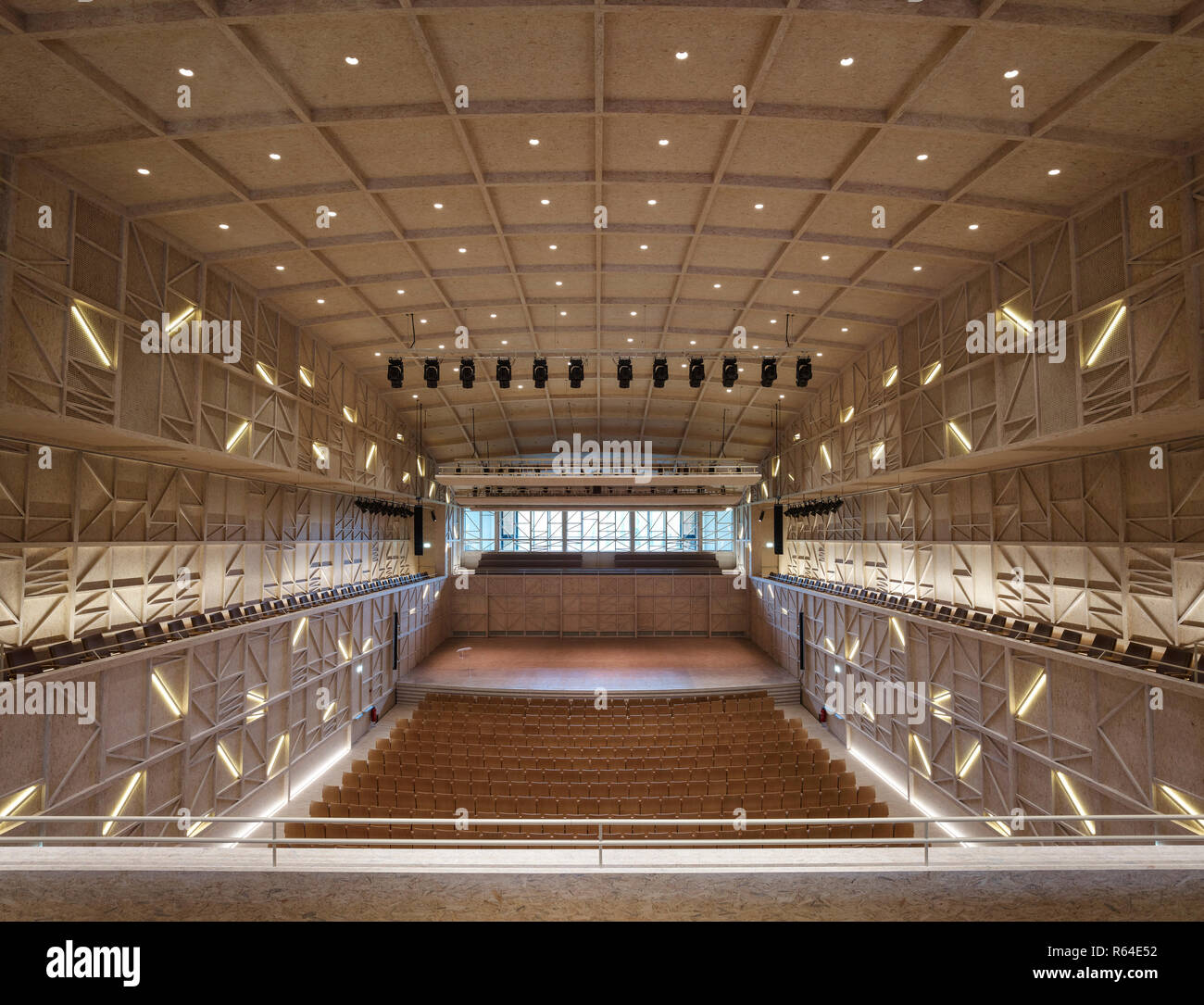 Concert Hall with lighting feature. Auditorium Carnal Hall at Le Rosey ...