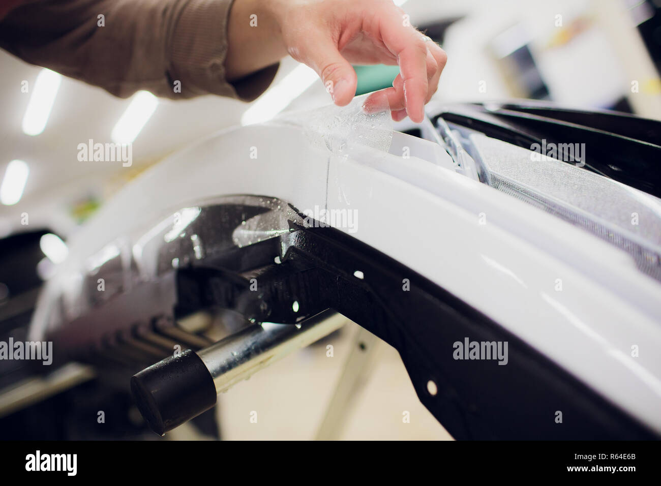 Car paint protection, protect coating installation Stock Photo - Alamy