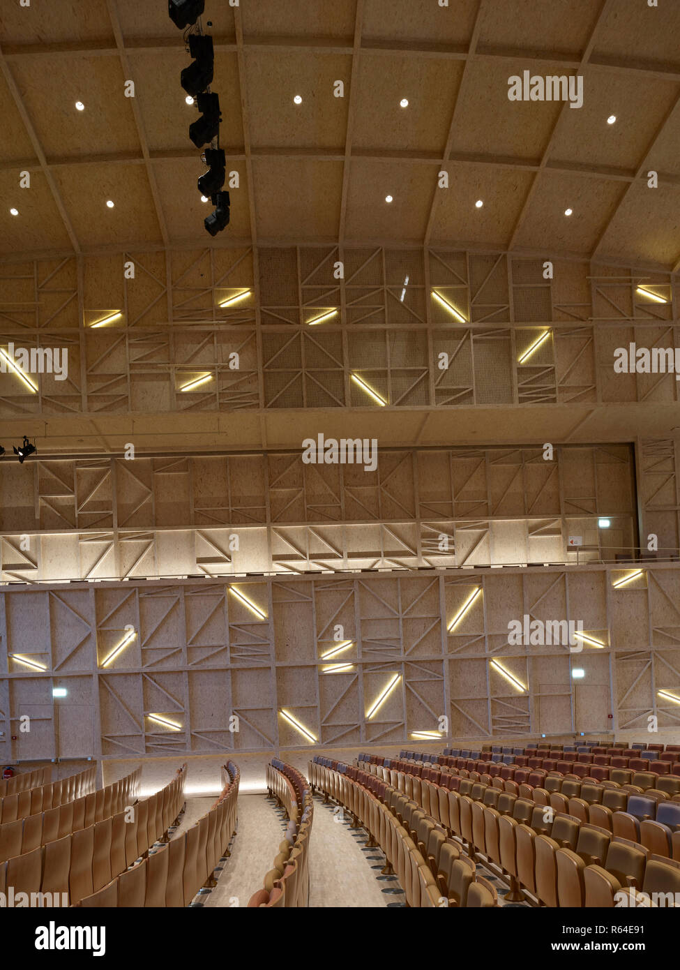 Concert Hall with with lighting feature. Auditorium Carnal Hall at Le ...