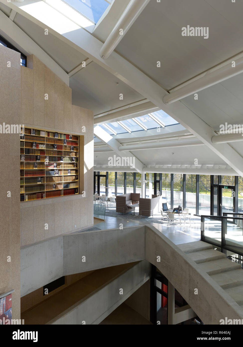 Side elevation towards library and learning centre. Auditorium Carnal ...