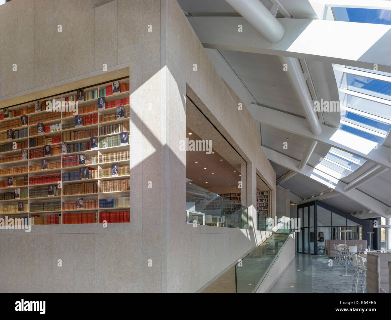 Side elevation towards library and learning centre. Auditorium Carnal ...