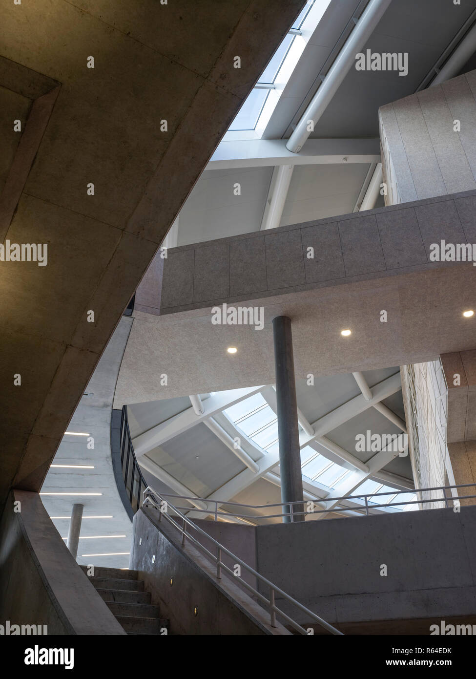 Internal corridor and circulation spaces with stairway. Auditorium ...