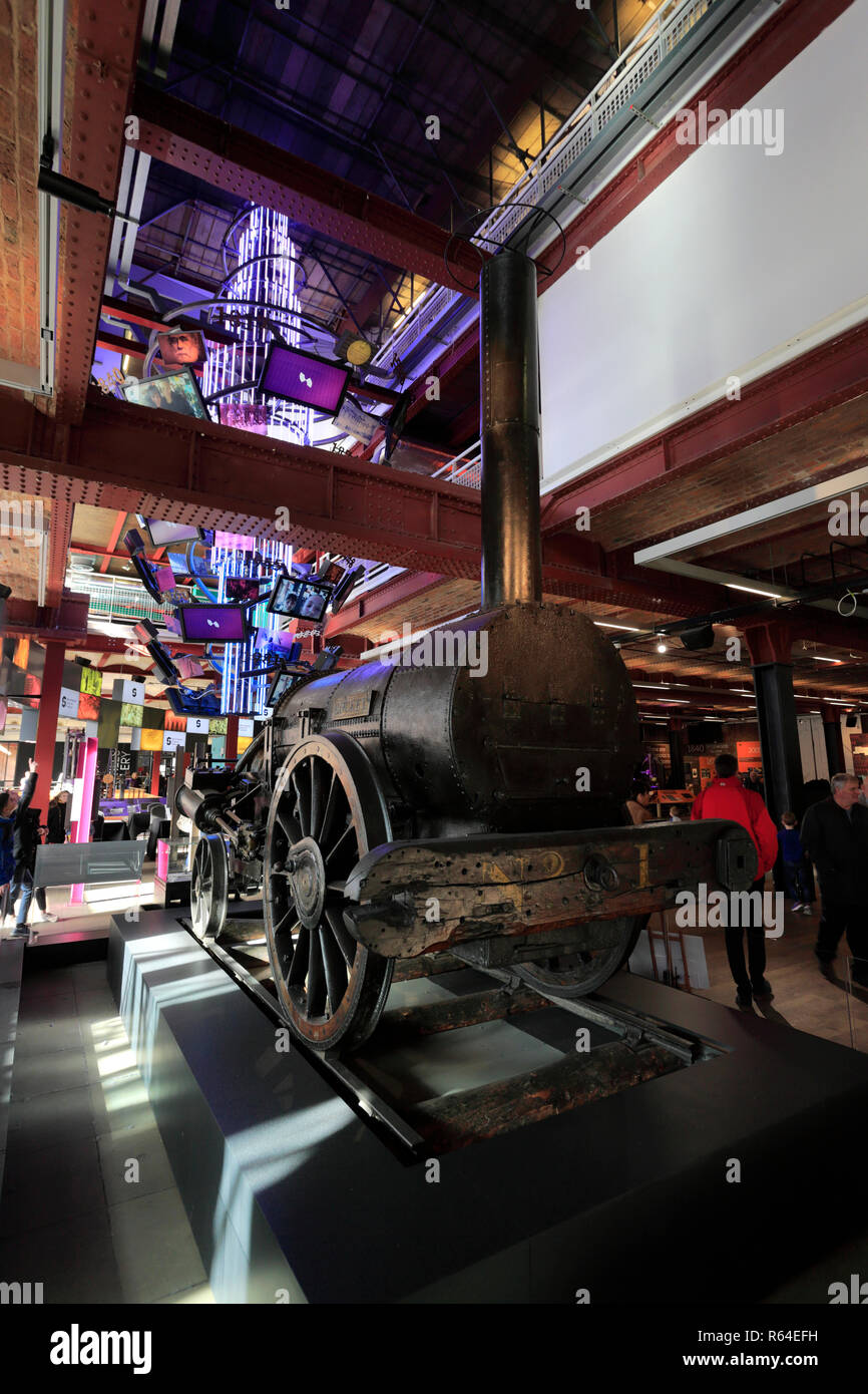 Stephenson's Rocket steam engine at the Science and Industry Museum ...