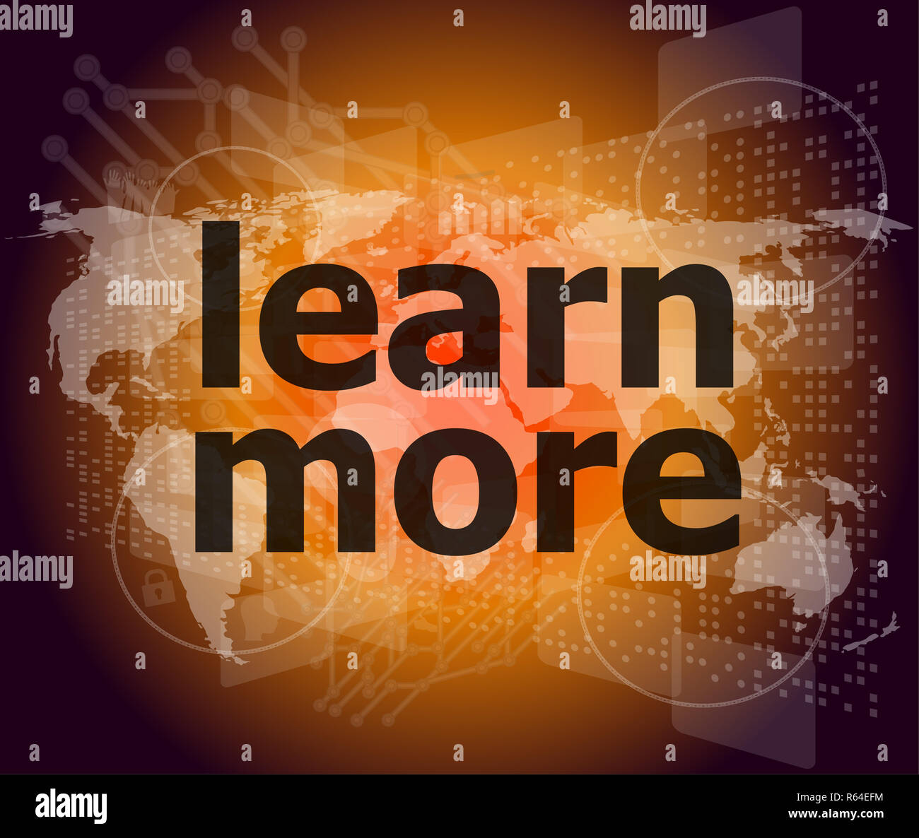 Education and learn concept: words Learn more on business digital ...