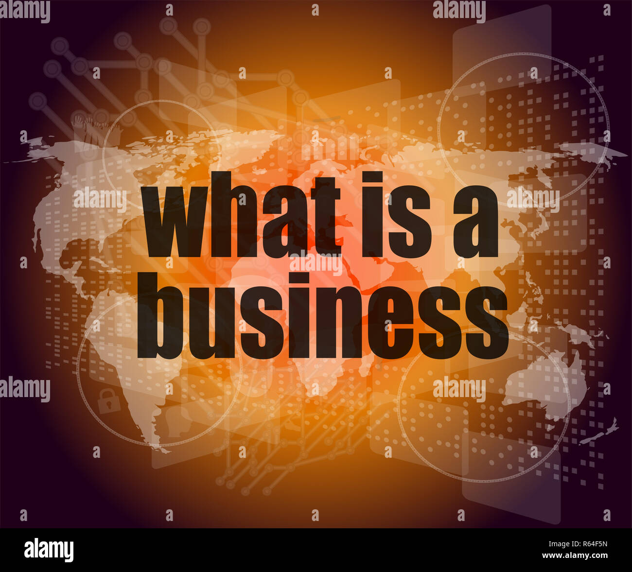Business concept: words what is a business on digital screen, 3d Stock ...
