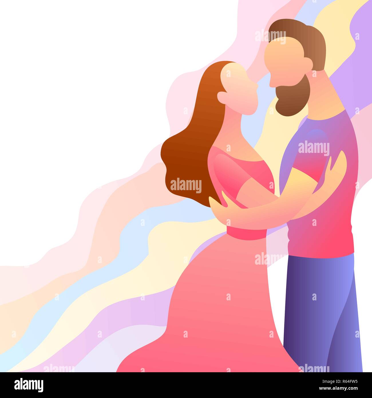 Two lovers Stock Vector Images - Alamy