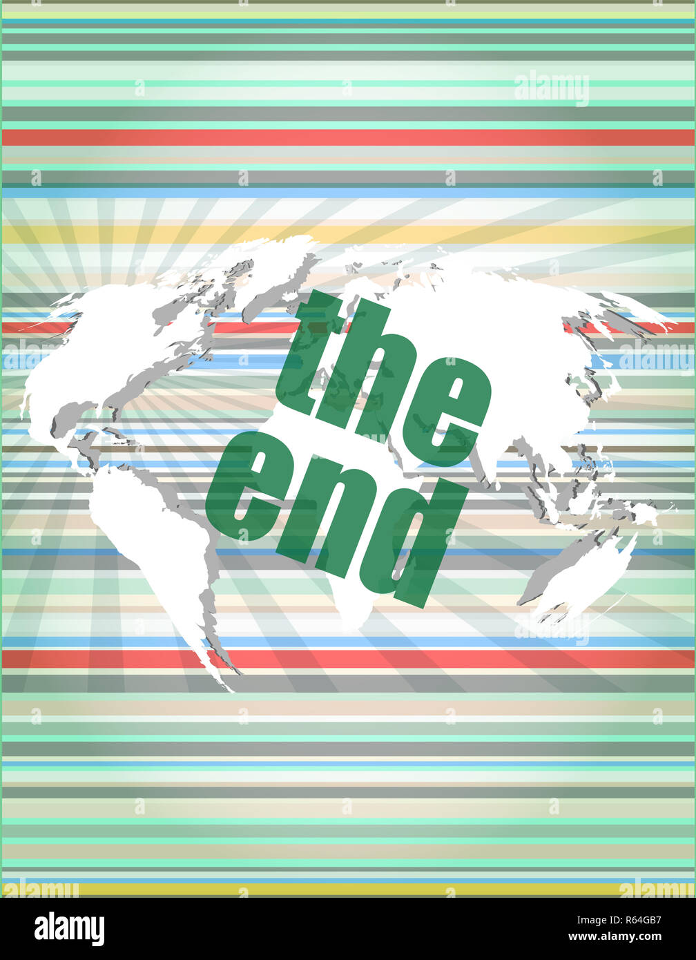 the end word on digital touch screen, business concept Stock Photo - Alamy