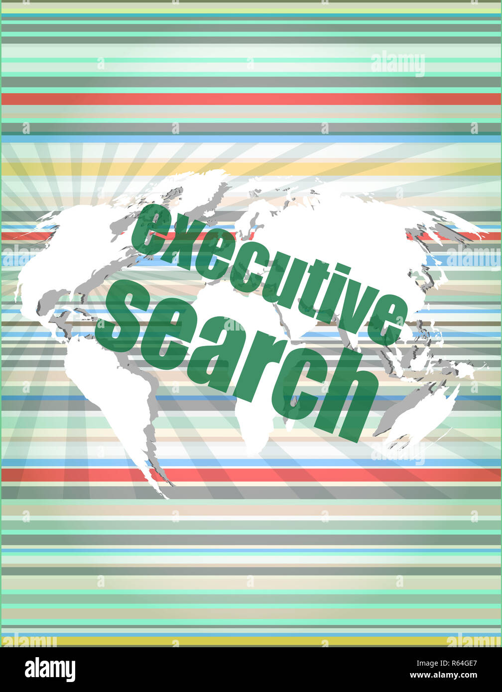 executive search word on digital screen, mission control interface hi ...